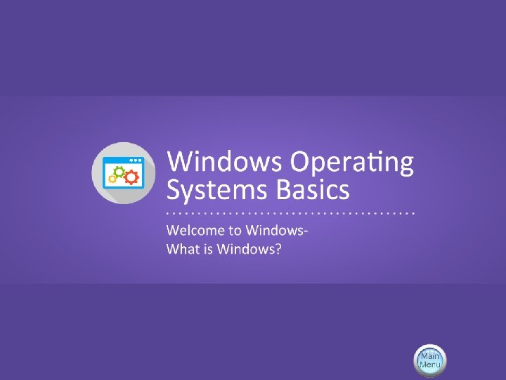 Objectives To define terminology associated with Windows operating