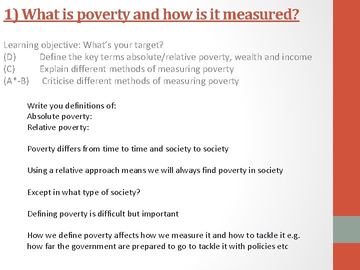 1 What is poverty and how is it