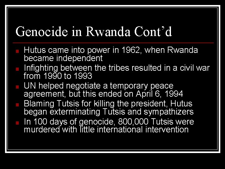 Chapter 9 Ultranationalism and Genocide Questions to Consider
