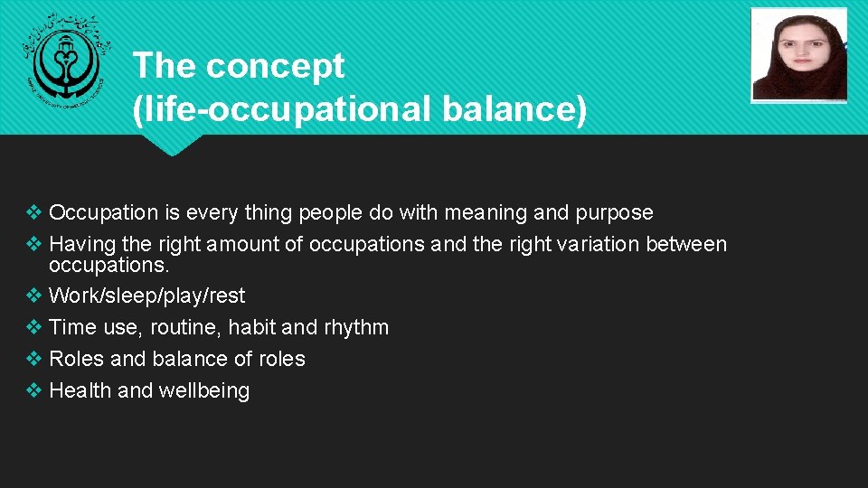 Life balance during COVID19 pandemic occupational therapy department