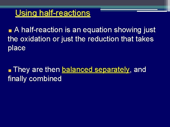 The Finish Line is in site Electrochemistry Balancing