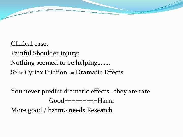 Evidencebased Physiotherapy Clinical case Painful Shoulder injury Nothing