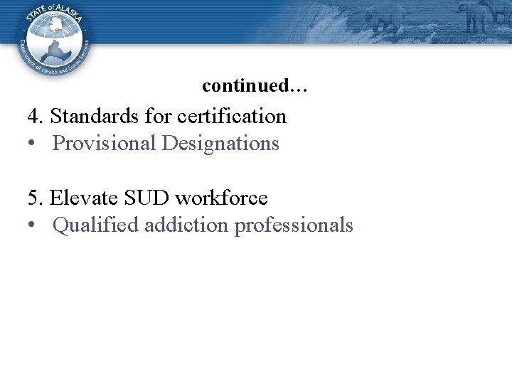 Division of Behavioral Health 1115 SUD and Behavioral