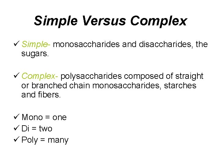 The Carbohydrates Sugars Starch Fibers H HCOH C