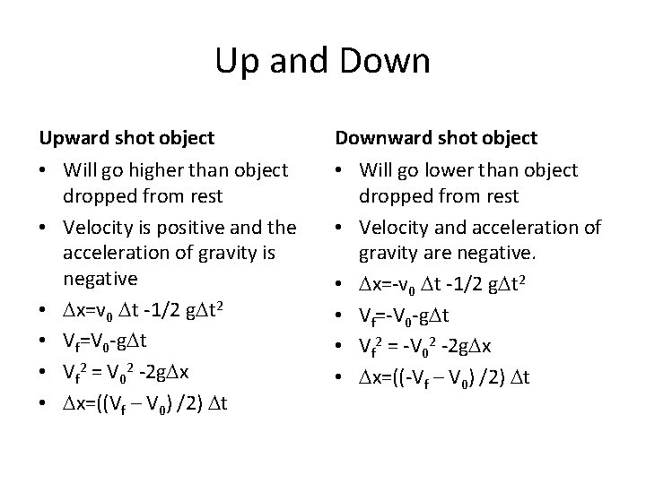 Free Fall Lecture 4 Law of Falling Bodies
