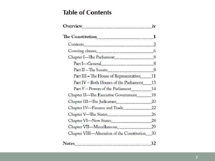 THE COMMONWEALTH CONSTITUTION OF AUSTRALIA Learning Objectives The