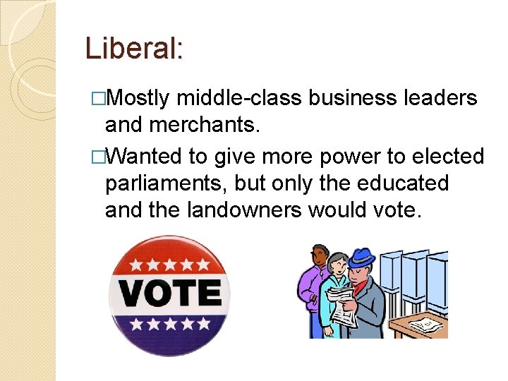 BEGINNINGS OF NATIONALISM IN EUROPE Congress of Vienna