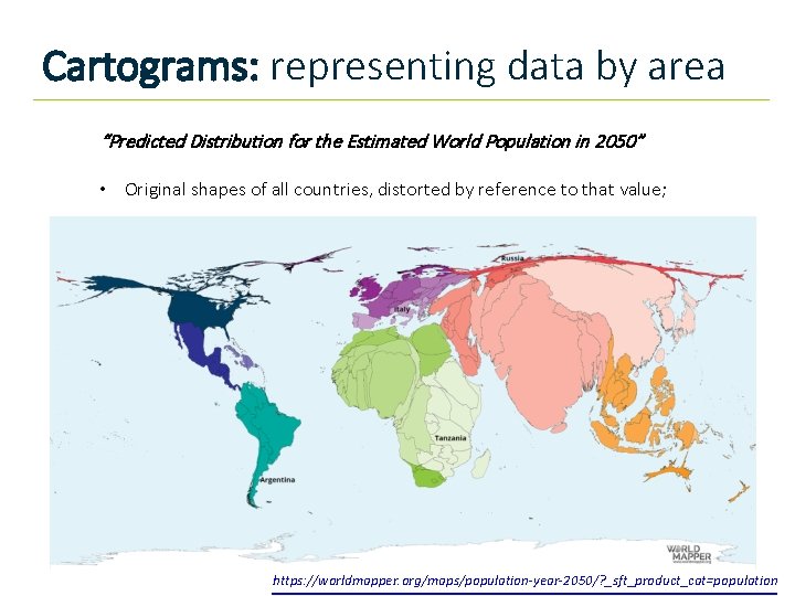 Automated equal area cartograms Algorithmled generation of equal