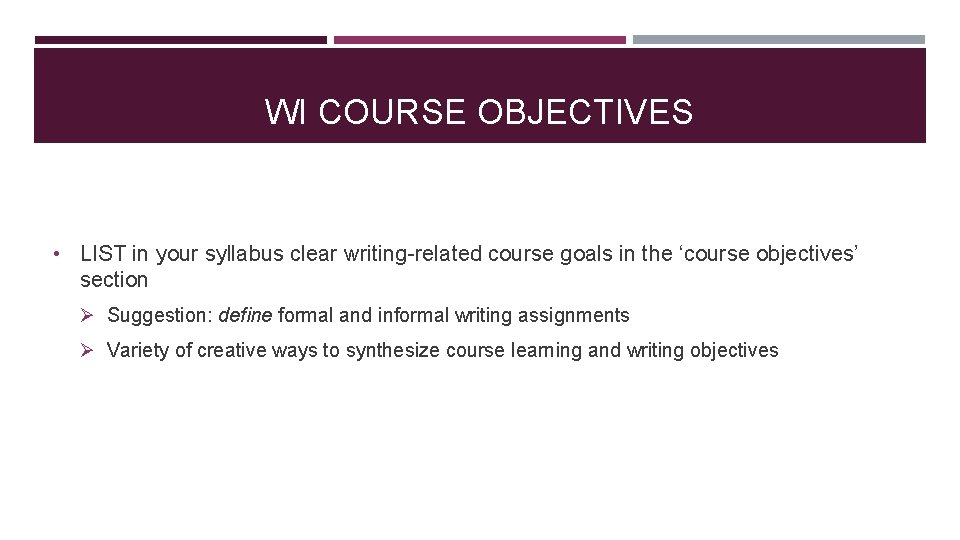 DEVELOPING WI SYLLABI WORKSHOP BY ELVIRA BASEVICH ALICIA