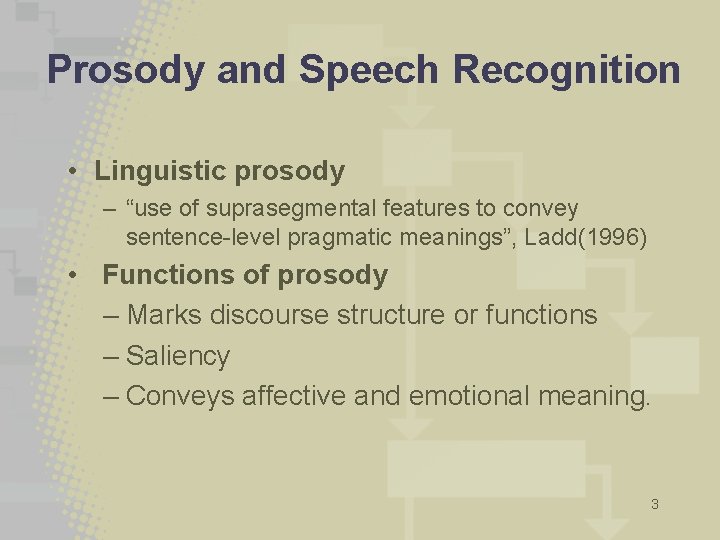Recognition and Understanding of Prosody Scott Simpson 2122022