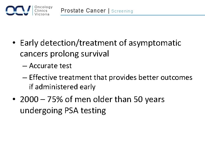 Prostate cancer To screen or not to screen