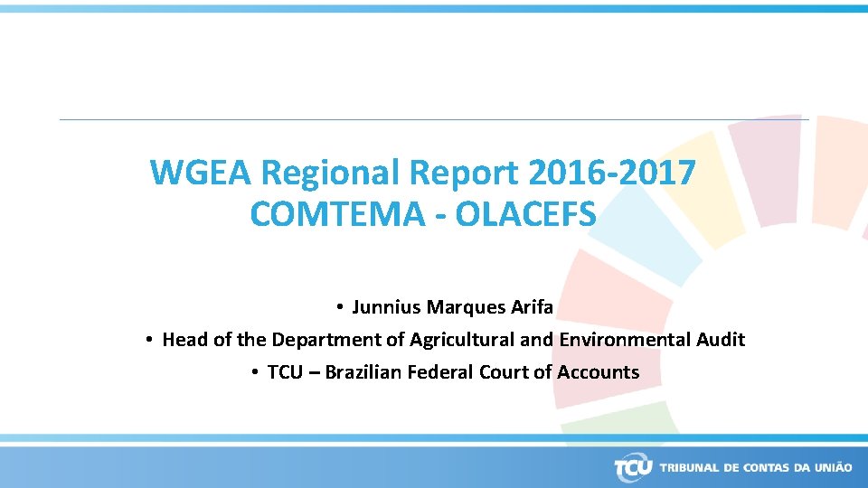 WGEA Regional Report 2016 2017 COMTEMA OLACEFS Junnius