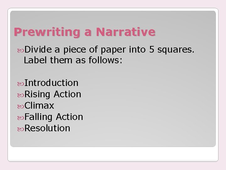 Narrative Writing Required Writing Prompt Notes What is