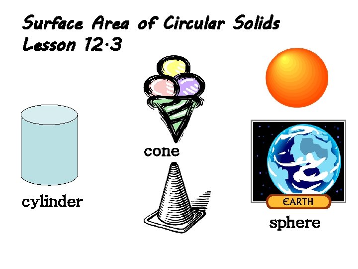 Surface Area of Circular Solids Lesson 12 3