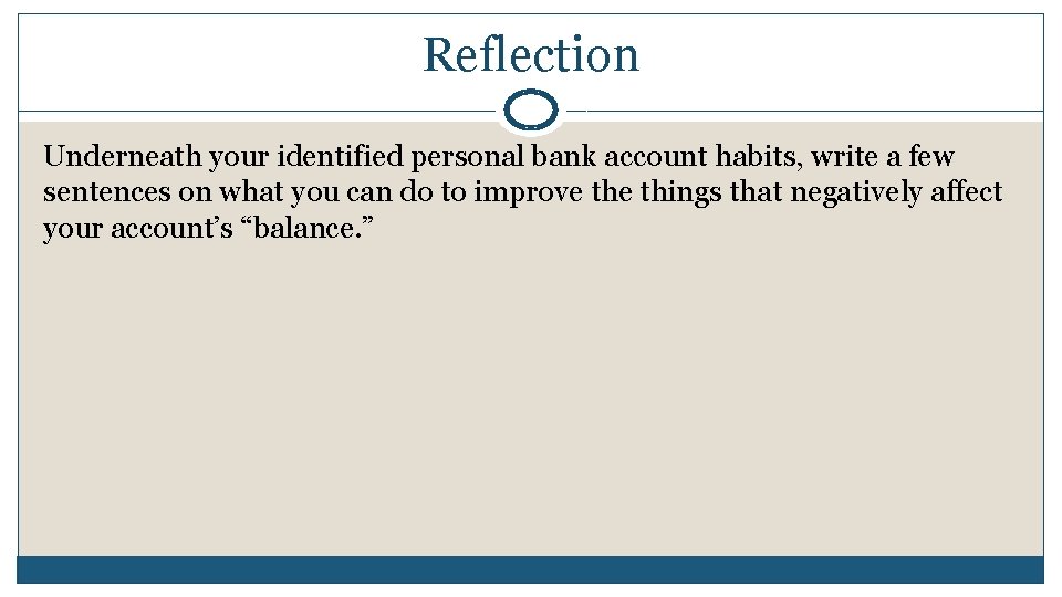 Day 6 The Personal Bank Account The 7