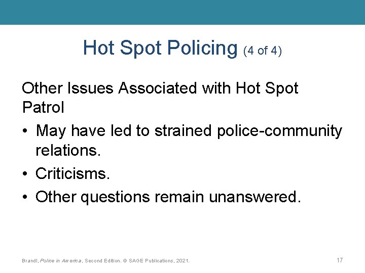 Chapter 6 Police Patrol Police Patrol and Call