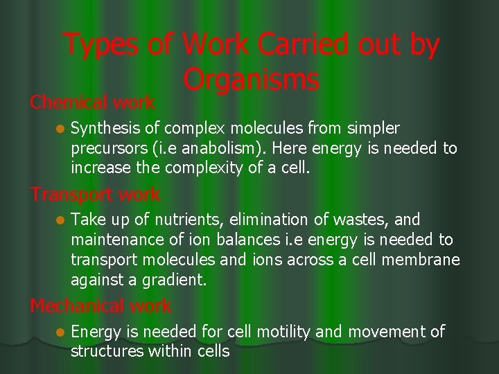 Chapter 9 Introduction to Metabolism An Overview of