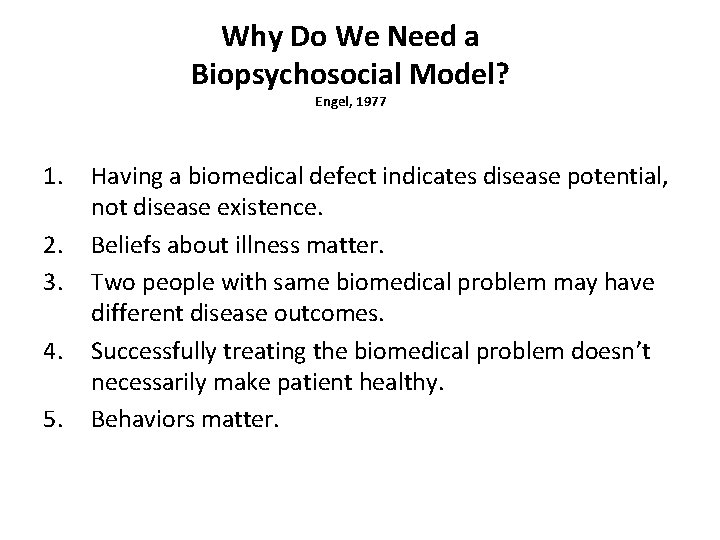 Biopsychosocial Model Health Psychology Evaluation of the Biomedical