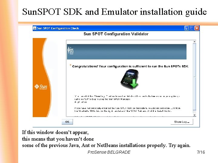 Deploying Sun SPOT SDK and Emulator on your