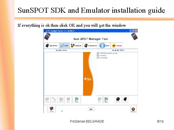Deploying Sun SPOT SDK and Emulator on your