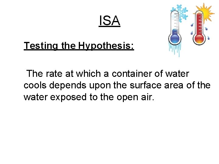 September 2021 ISA EXAMS Objectives Understand that you