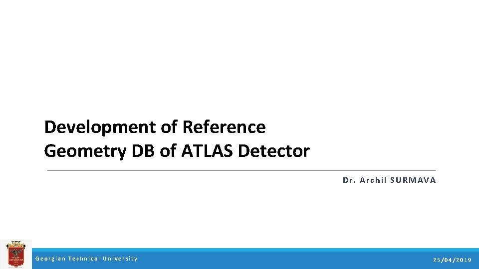 Development of Reference Geometry DB of ATLAS Detector