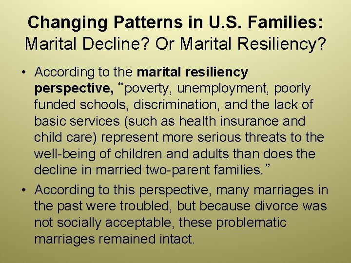 Chapter 5 Family Problems Official Definition The U