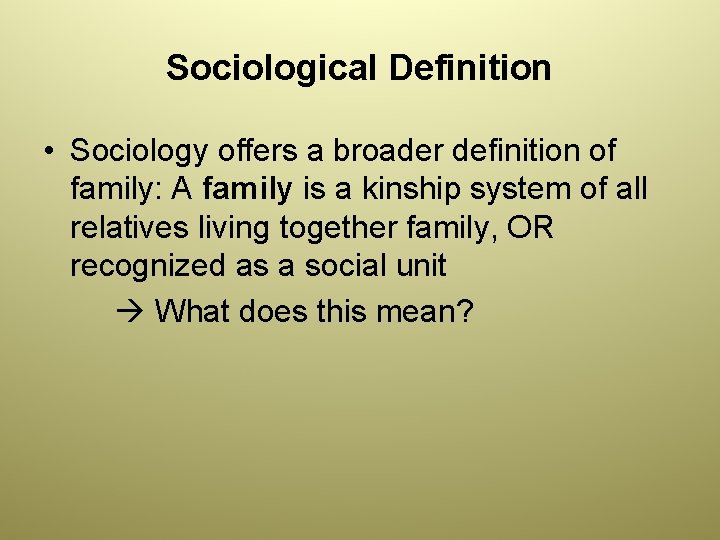 Chapter 5 Family Problems Official Definition The U