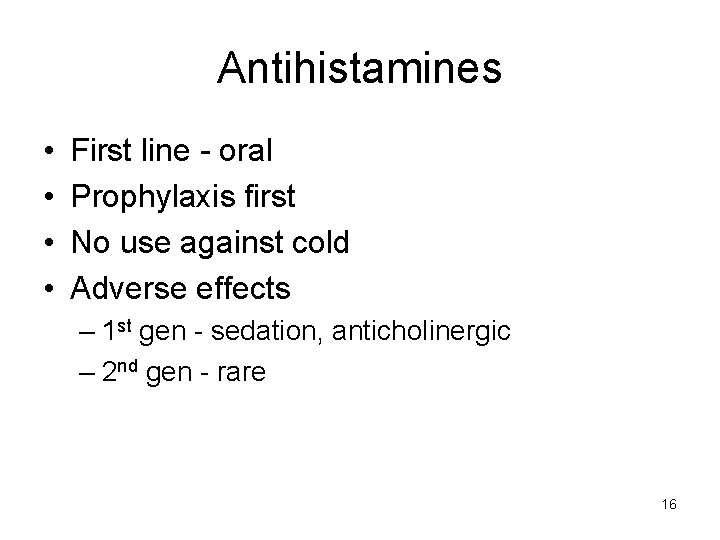 Antihistamines Chapter 69 Outcomes Identify concepts related to