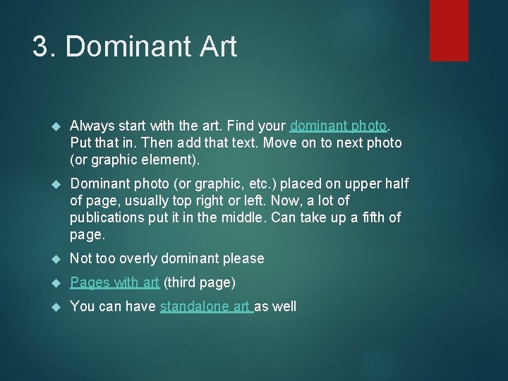 Basics of Page Design for Print Page designers
