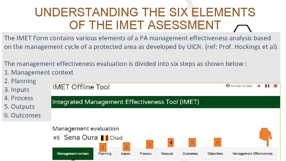 BIOPAMA IMET TRAINING Session 4 EVALUATING MANAGEMENT EFFECTIVENESS