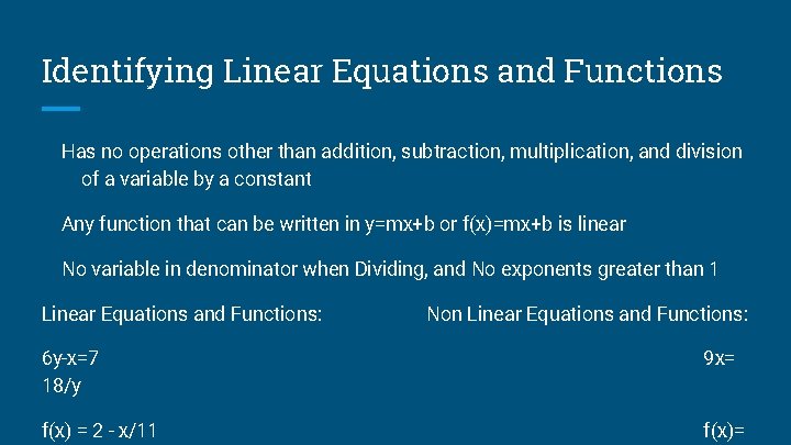 Lesson 2 2 Linear Relations and Functions By
