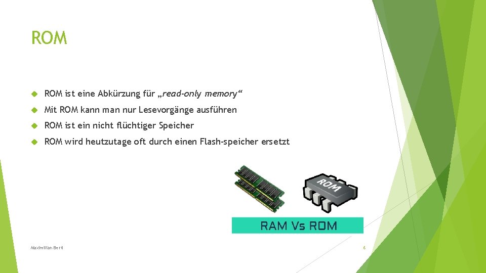 RAM ROM Von Maximilian Bertl bersicht Produzenten RAM