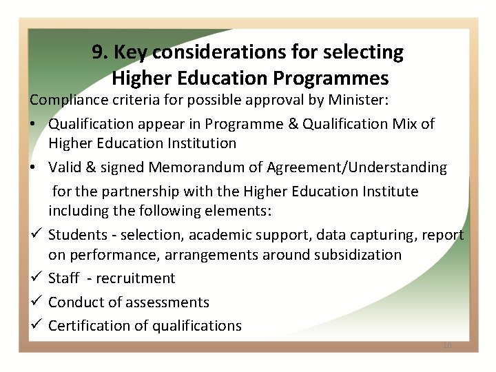 ROLE OF AN ACADEMIC BOARD IN SELECTING PROGRAMMES