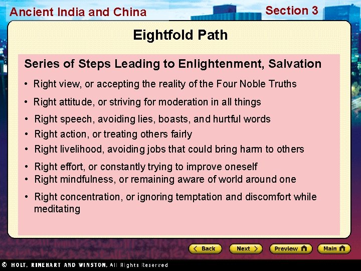 Ancient India and China Buddhism Preview Main Idea