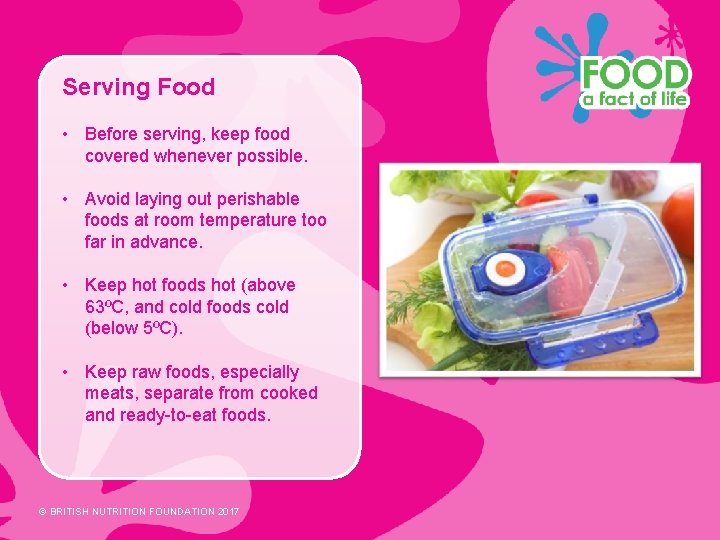 Food Safety BRITISH NUTRITION FOUNDATION 2017 Introduction Good