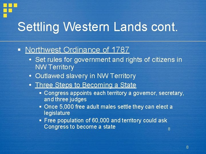 Governing a New Nation Articles of Confederation Government