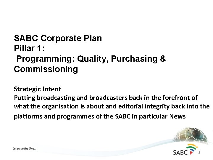 SABC FY 20112012 Quarter 1 Performance Review SABC