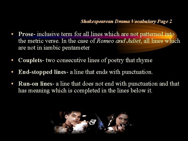 William Shakespeares Romeo and Juliet Vocabulary Packet Shakespearean