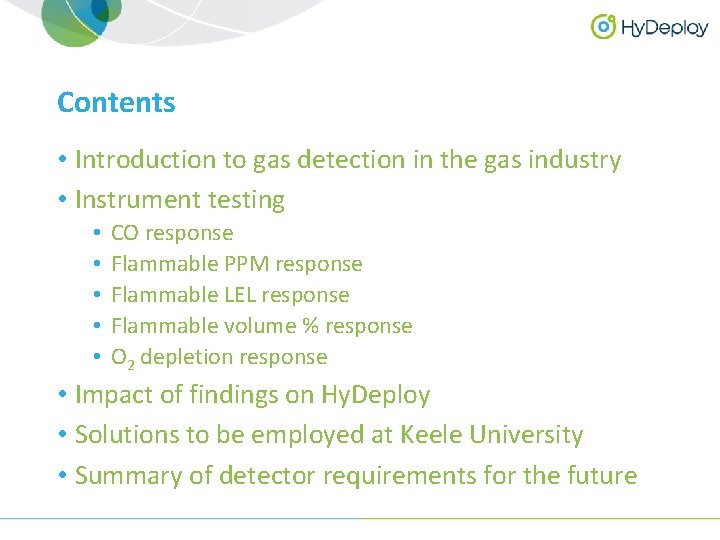 Gas detection of hydrogen natural gas blends in