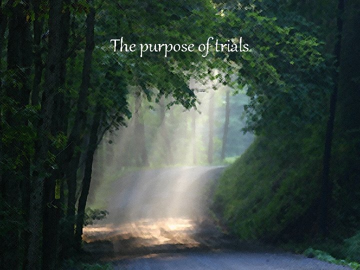 The purpose of trials The purpose of trials