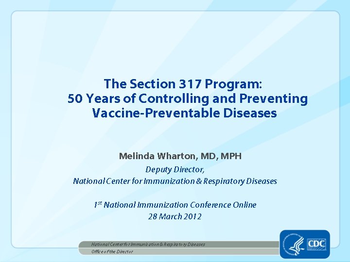 The Section 317 Program 50 Years of Controlling