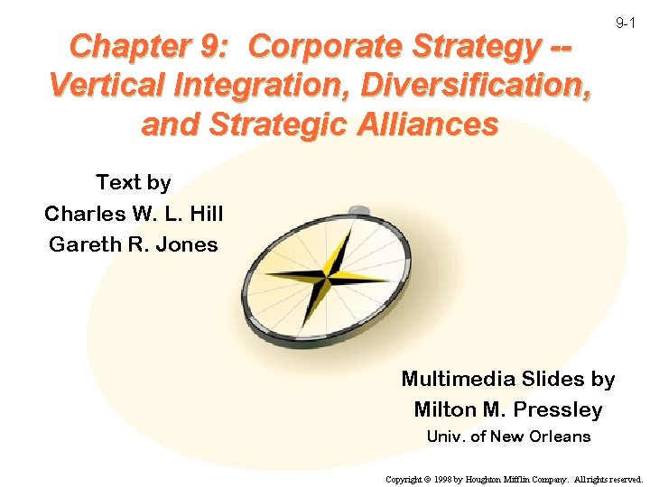 Chapter 9 Corporate Strategy Vertical Integration Diversification and