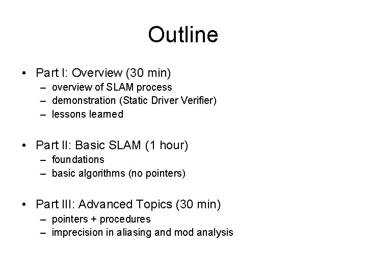 Software Model Checking with SLAM Thomas Ball Testing