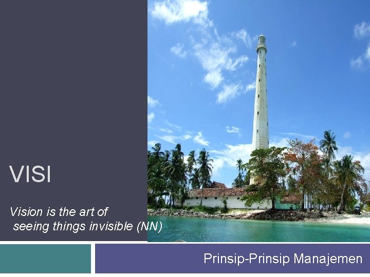 VISI Vision is the art of seeing things