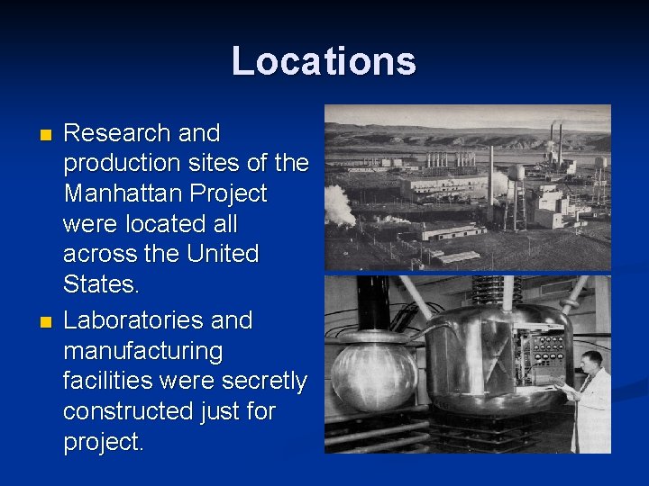 Manhattan Project Developing the Atomic Bomb Elements of