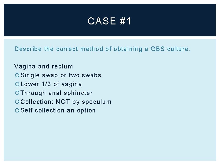 GBS SEPSIS PREVENTION INTERACTIVE CASES Jeanine Spielberger MD
