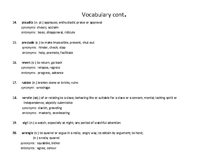 Vocabulary Week 1 1 adage n a proverb