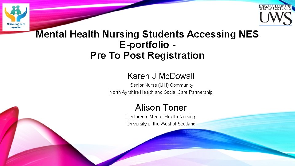 Mental Health Nursing Students Accessing NES Eportfolio Pre