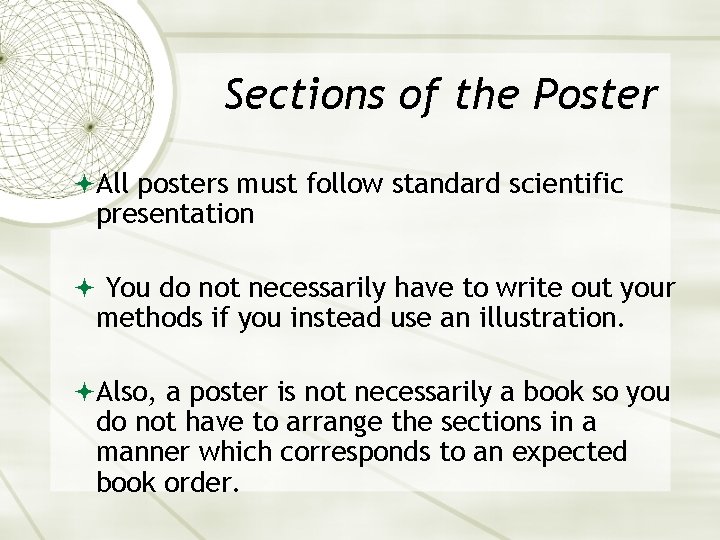 Creating a Science Poster Using Power Point What